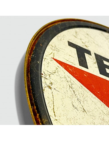 11.75" Texaco 1936 Logo Embossed Tin Metal Sign