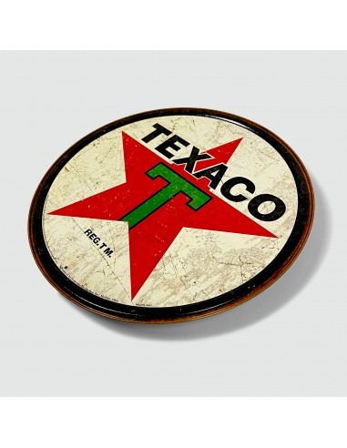 11.75" Texaco 1936 Logo Embossed Tin Metal Sign