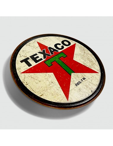 11.75" Texaco 1936 Logo Embossed Tin Metal Sign