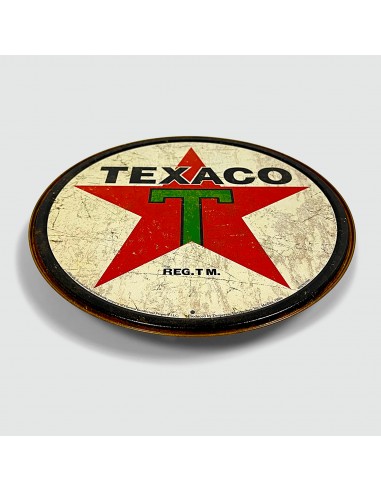 11.75" Texaco 1936 Logo Embossed Tin Metal Sign