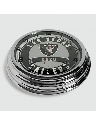 18" Las Vegas Raiders Metal Sign Designed White Neon Clock