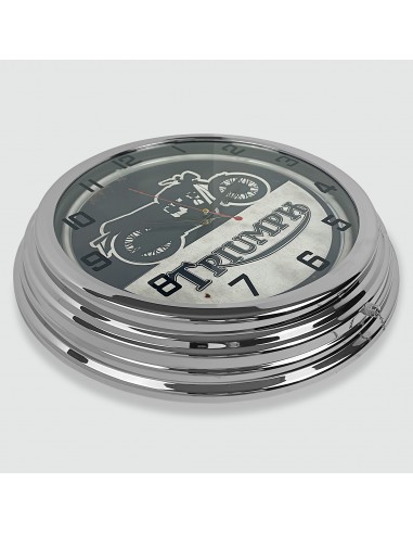 18" Triumph Motorcycle Metal Sign Designed White Neon Clock